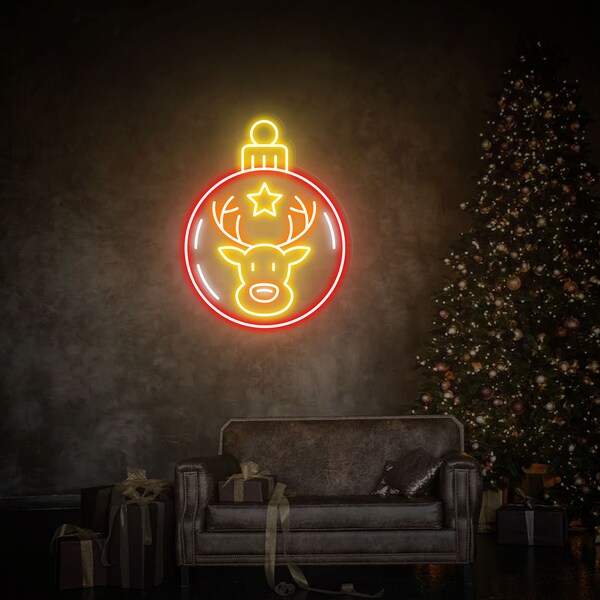Led Lighted Reindeer Christmas Porch Sign - Etsy