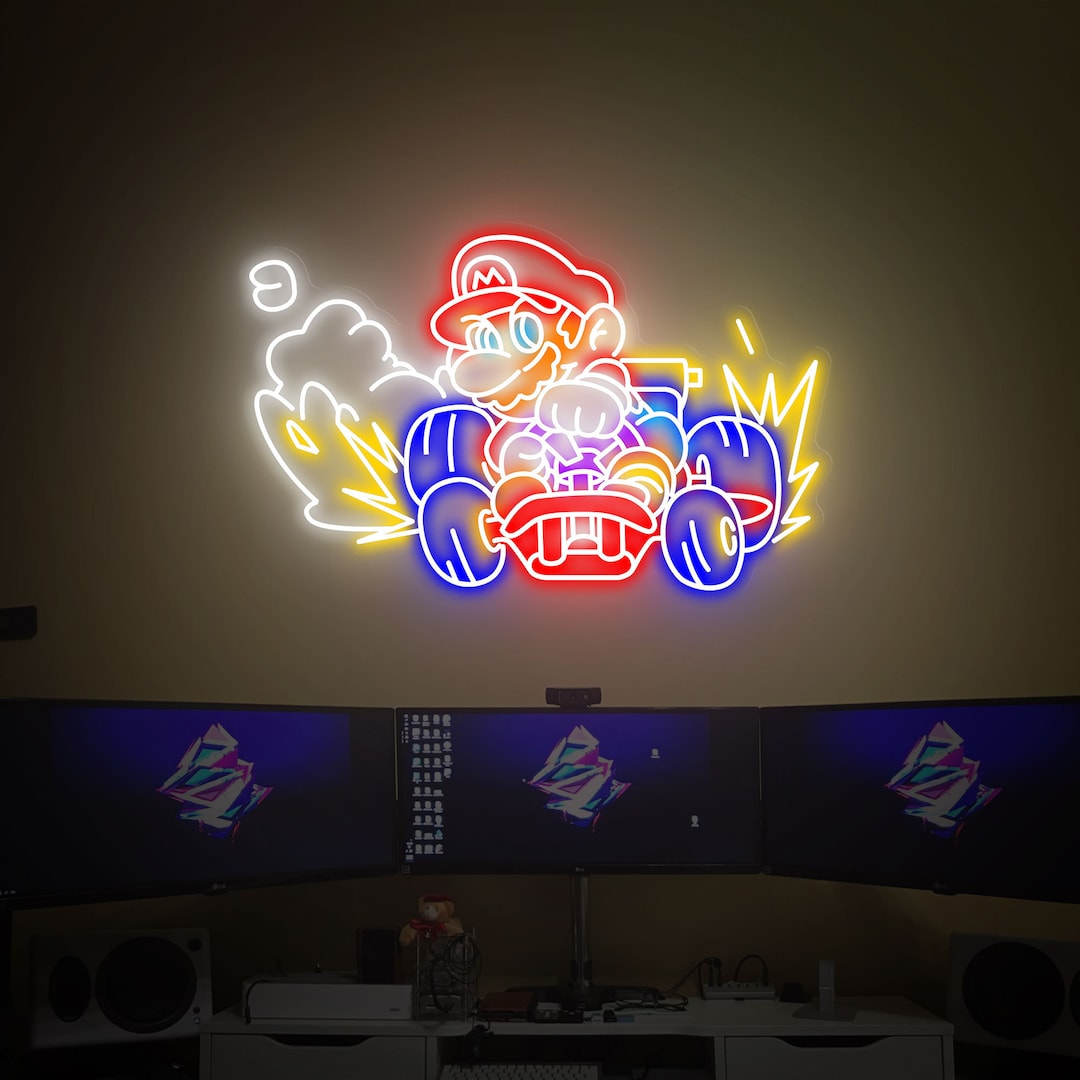 Racing Mario Led Neon Sign Custom Super Mario Neon Sign - Etsy UK