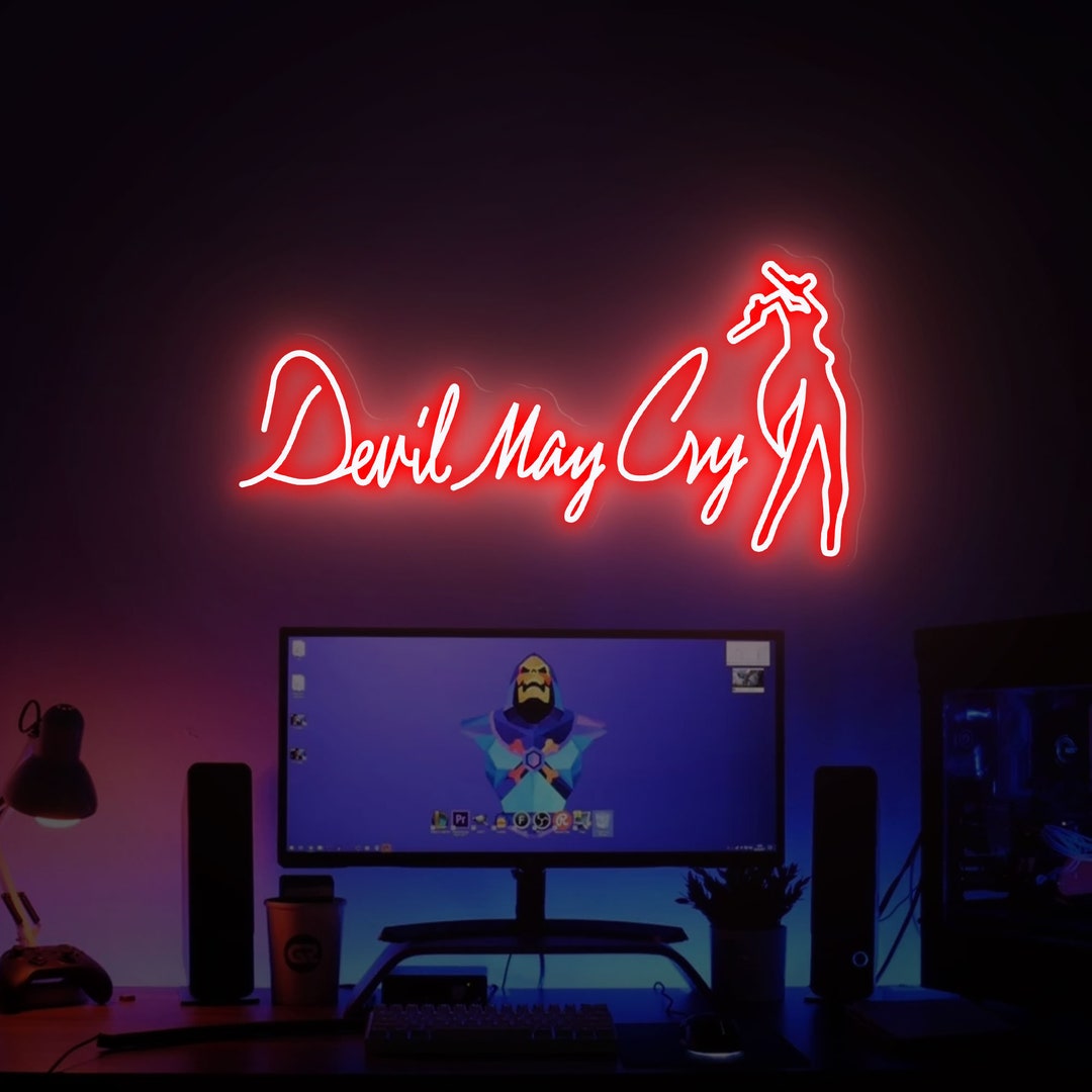 Signo de neón Devil May Cry DMC Sign Neon DMC Wall Art - Etsy España