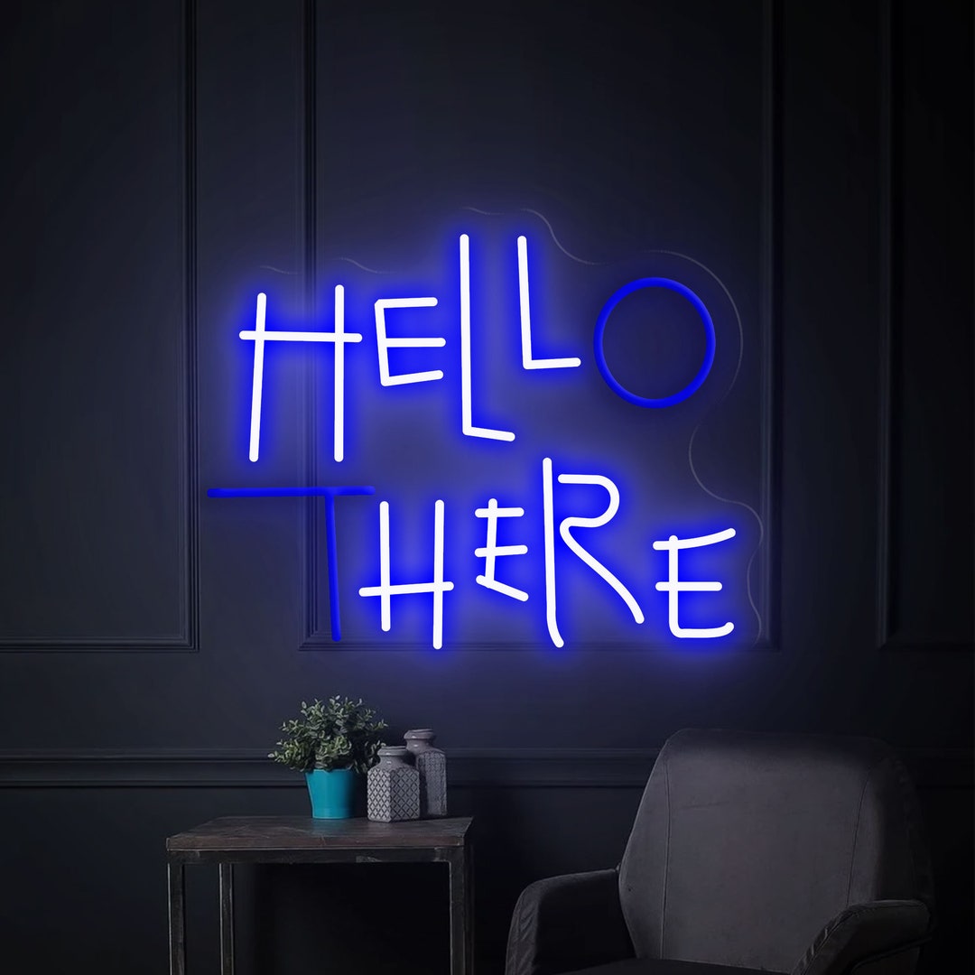Hell Here-hello There Led Neon Sign Hell Here Neon Light - Etsy
