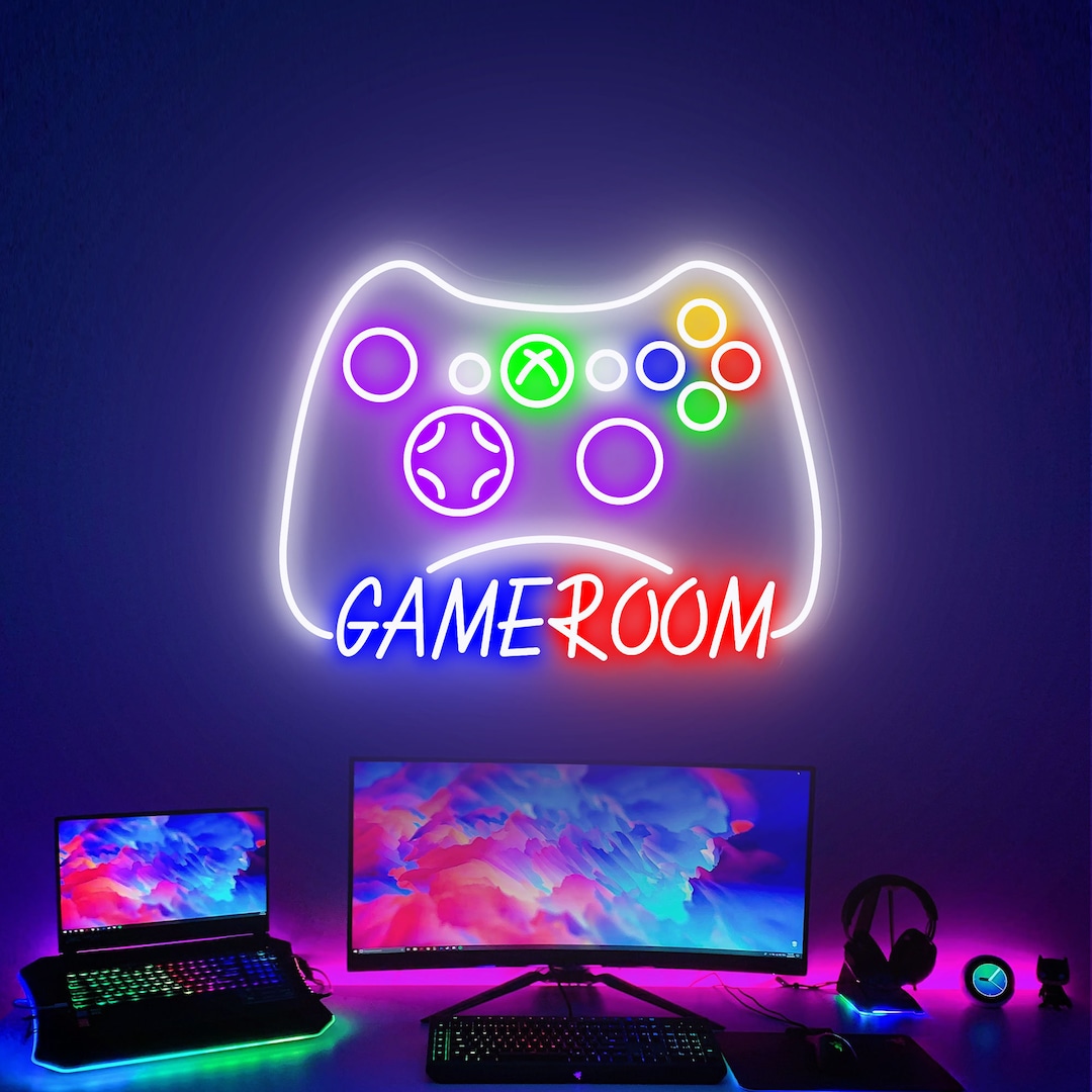 Xbox Neon Sign Game Room Neon Sign Gaming Room Decor Neon Etsy Canada