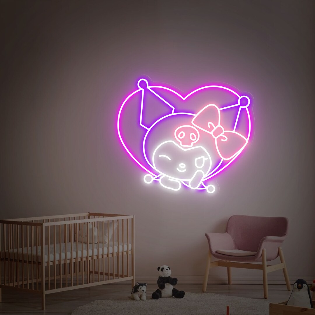 Kuromi Heart Neon Sign Anime Kuromi Led Neon Sign for Kids - Etsy