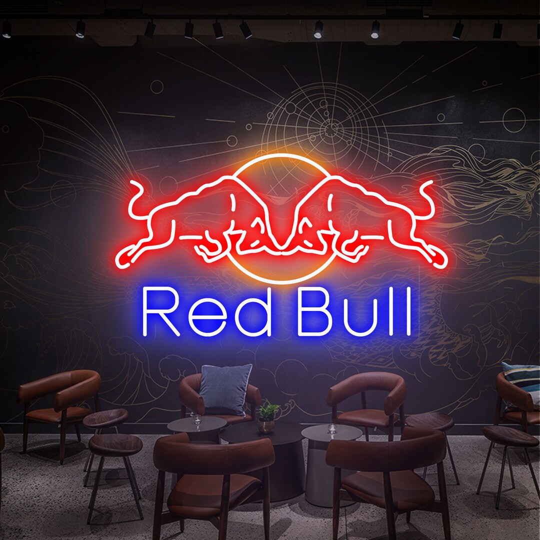 Red Bull Neon Sign Custom Logo Neon Sign Wall Art for Home - Etsy UK