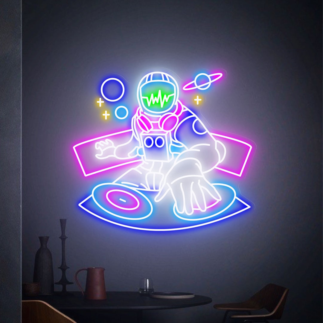 Astronaut Neon Sign Custom Spaceman Neon Sign DJ Astronaut - Etsy