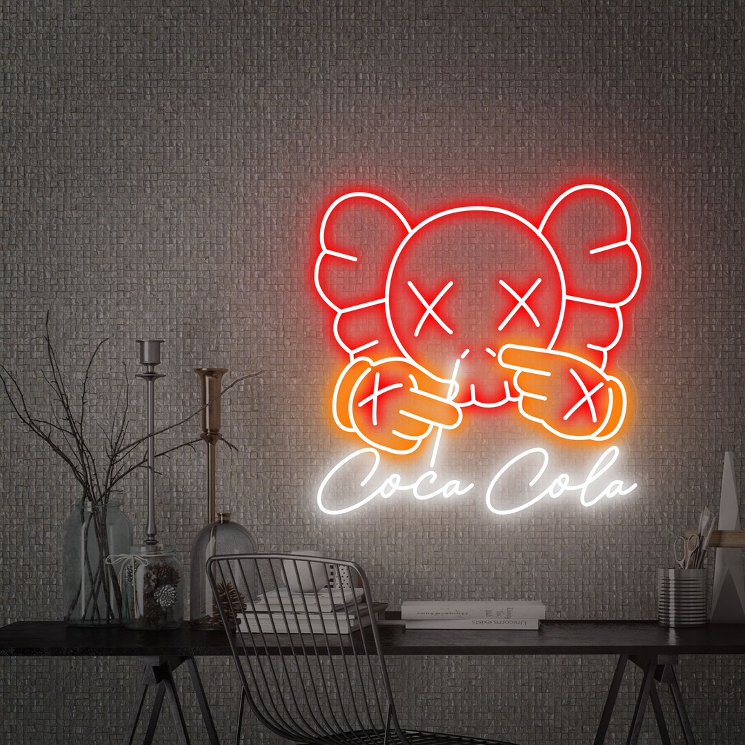 Kaws Drink Coca Cola Neon Sign Kaw Neon Sign Kaw Wall Art - Etsy