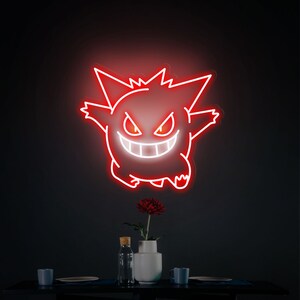 Pokemon Gengar Neon Sign Anime Neon Sign Game Room Light - Etsy