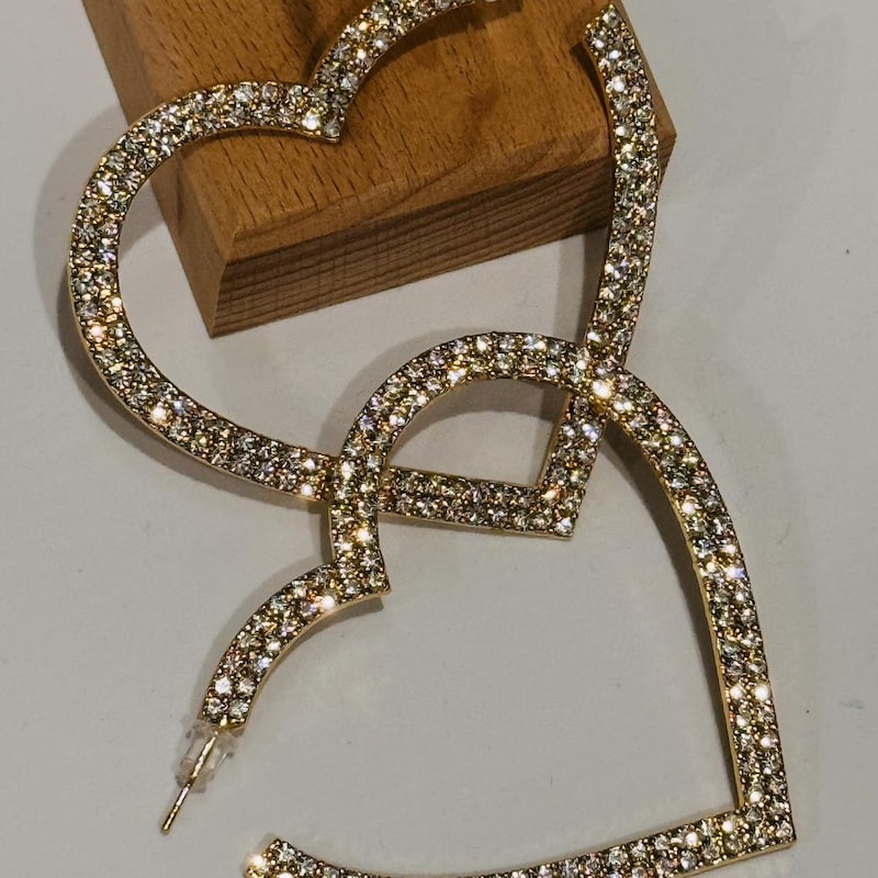 Rhinestone Earrings - Etsy