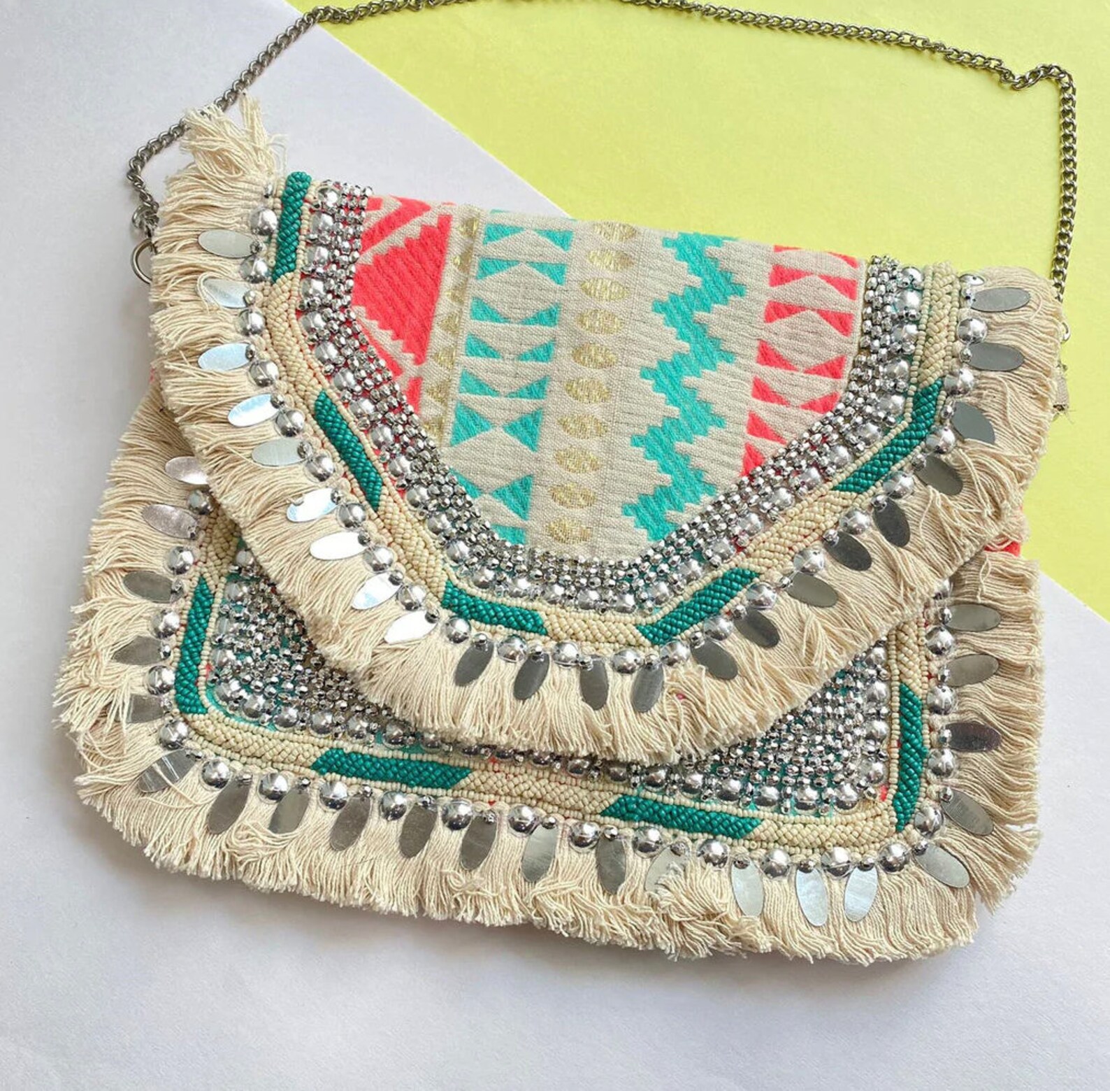 Boho Clutch Boho Bag Handmade Clutch Anniversary Gift for Her Luxury ...