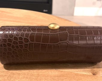 Chocolate Brown Elegant Handmade Evening Clutch Beaded Handbag for ...