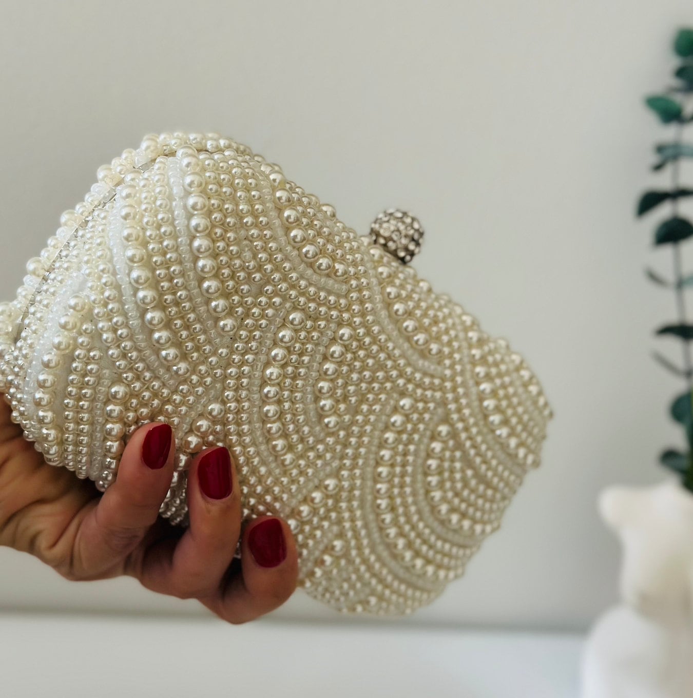 Pearl Bag, Pearl Purse, White Bag, White Purse Clutch, Evening Purse ...