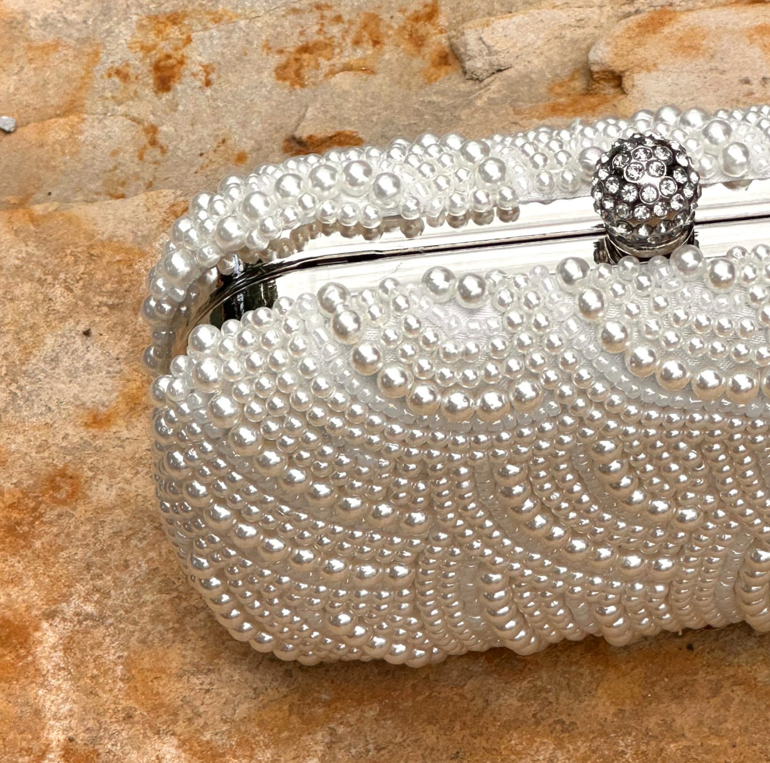 Pearl Bag, Pearl Purse, White Bag, White Purse Clutch, Evening Purse ...