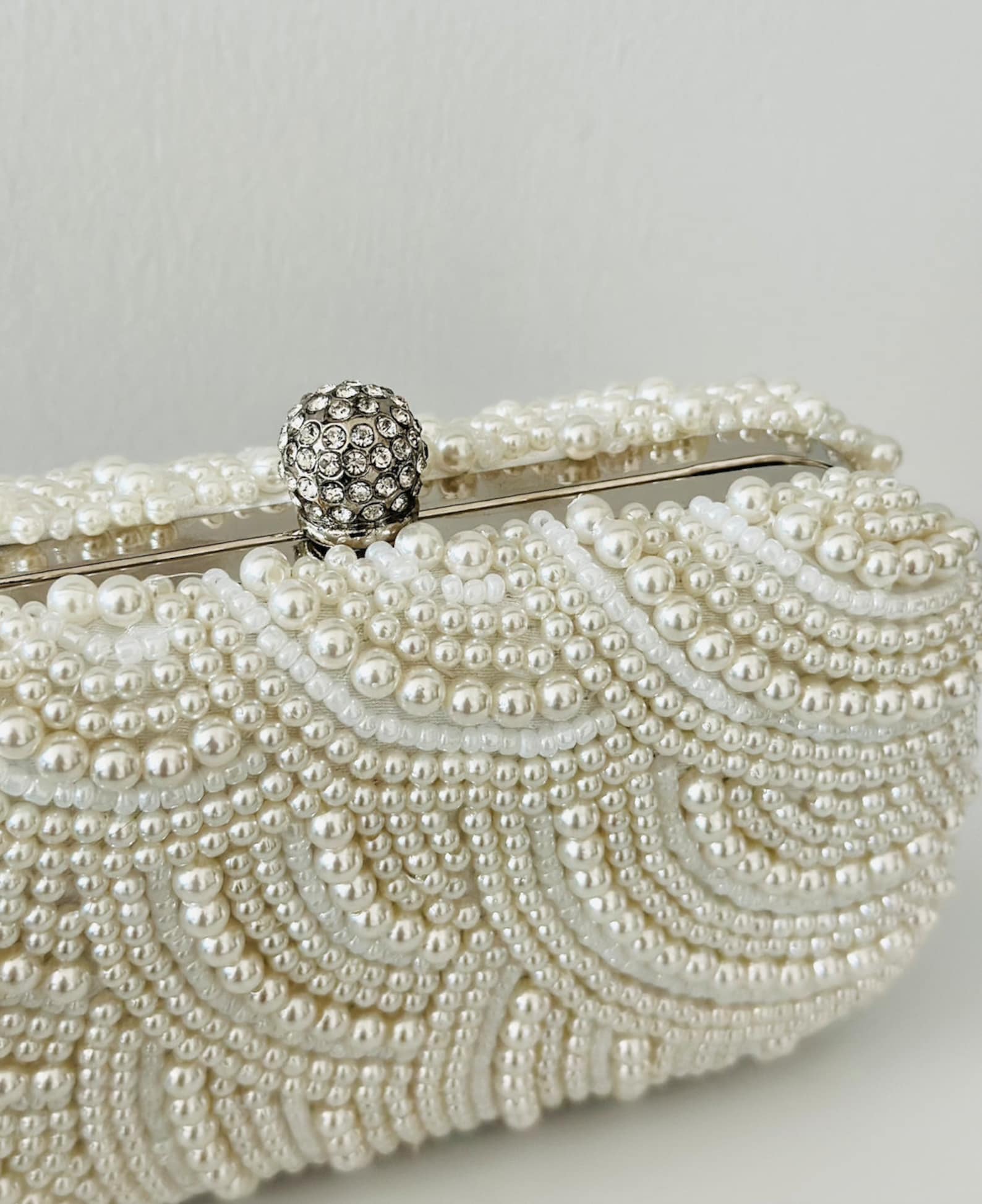 Pearl Bag, Pearl Purse, White Bag, White Purse Clutch, Evening Purse ...
