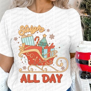 Sleigh All Day Png, Merry Christmas Png, Santa Sleigh Png, Xmas Party ...