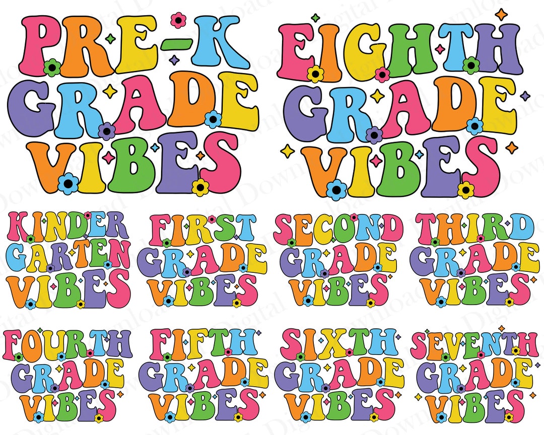 Back to School SVG Bundle, School Vibes Svg, Retro Groovy Svg, First ...