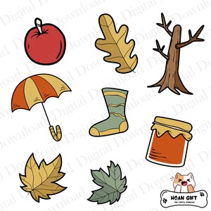 Fall Doodle Letters With Clip Art, Hand Drawn Doodle Alpha Bundle ...