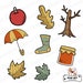 Fall Doodle Letters With Clip Art, Hand Drawn Doodle Alpha Bundle ...