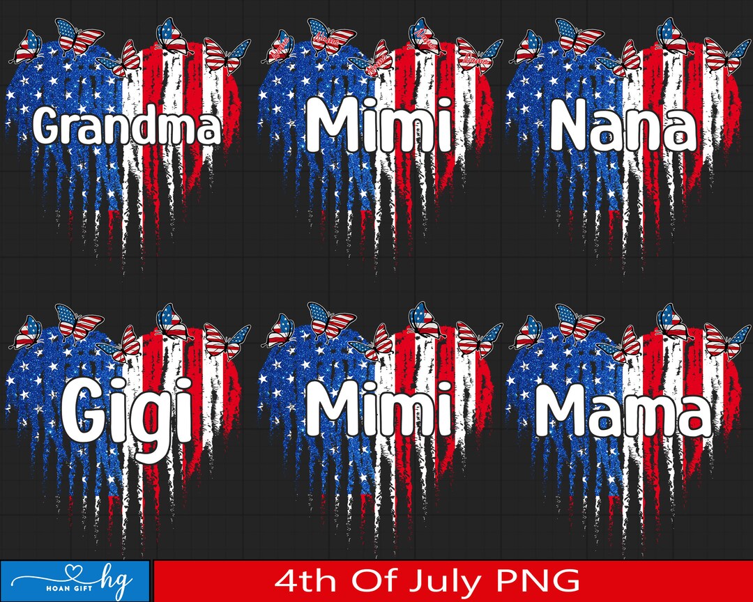 Personalization Mama Heart Png Bundle for 4th of July Png, USA Flag Png ...