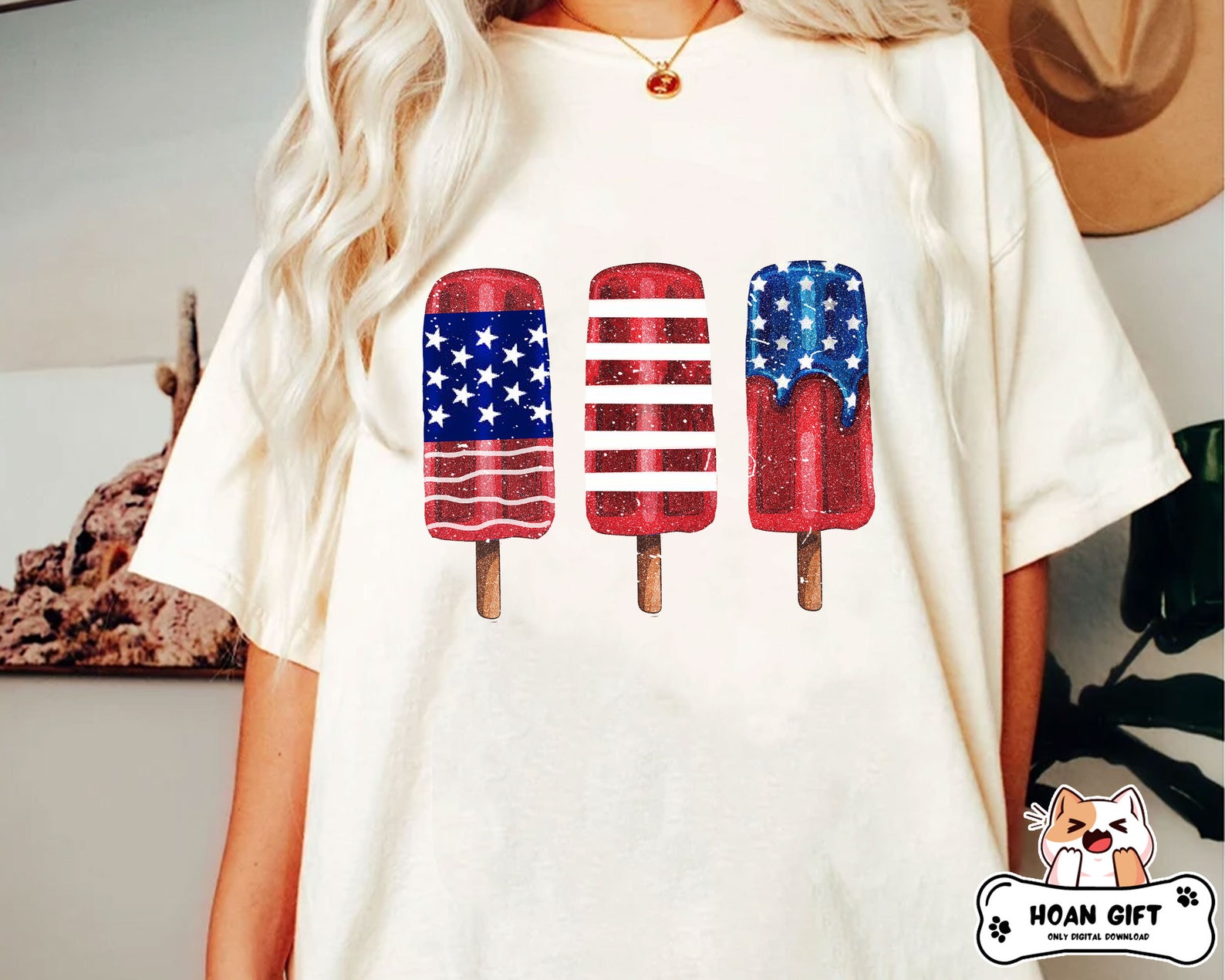 USA Flag Ice Cream 4th of July Png Independence Day Png the - Etsy