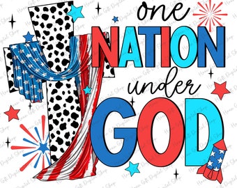 One Nation Under God Png Sublimation Design Download, Western ...