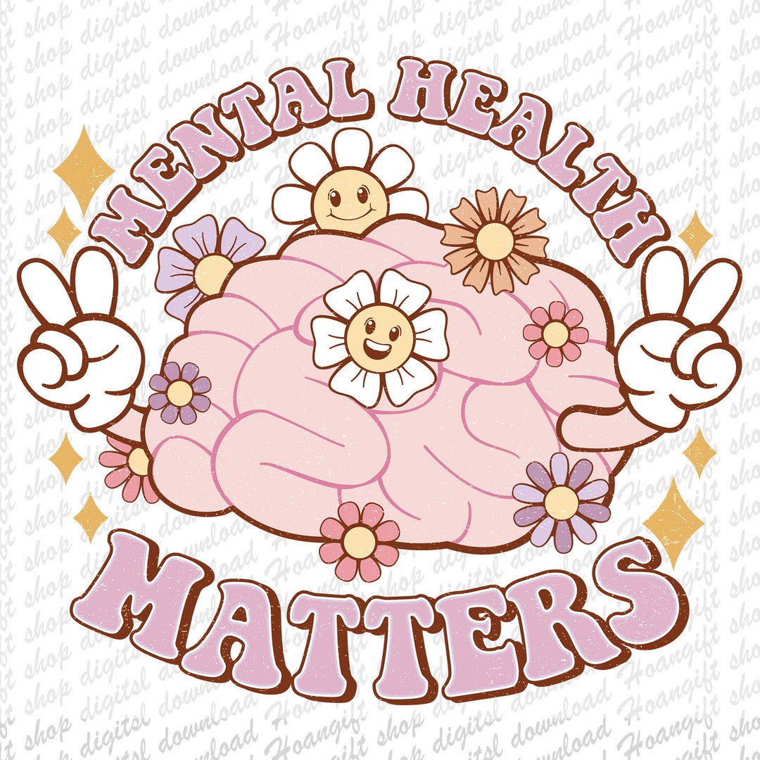 Mental Health Matter Png, Mental Health Png, Brain Flower Png ...