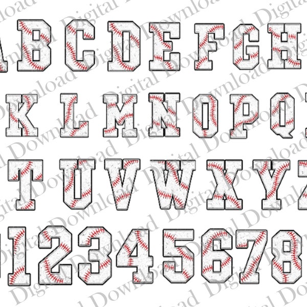 Baseball Letters - Etsy