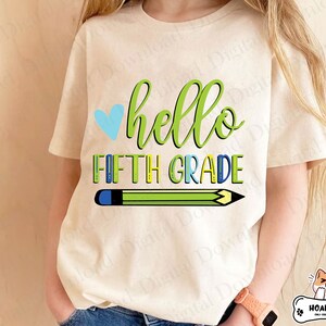 Hello Back to School Png Bundle, First Day of School Png, Pencil Design ...