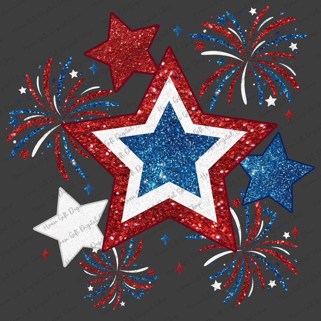 Star and Firework Png, 4th of July Png , Firework Png, American Flag ...