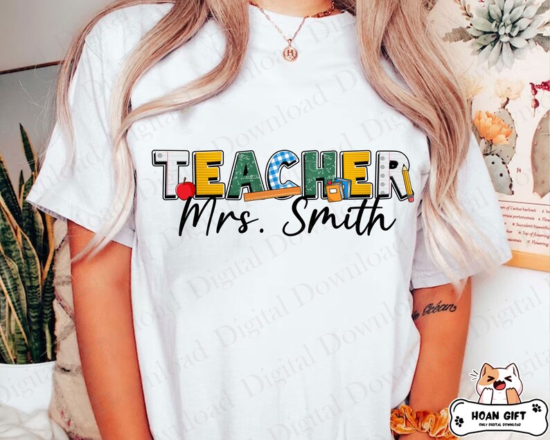 Personalization Teacher Life Png Custom Name Teacher - Etsy