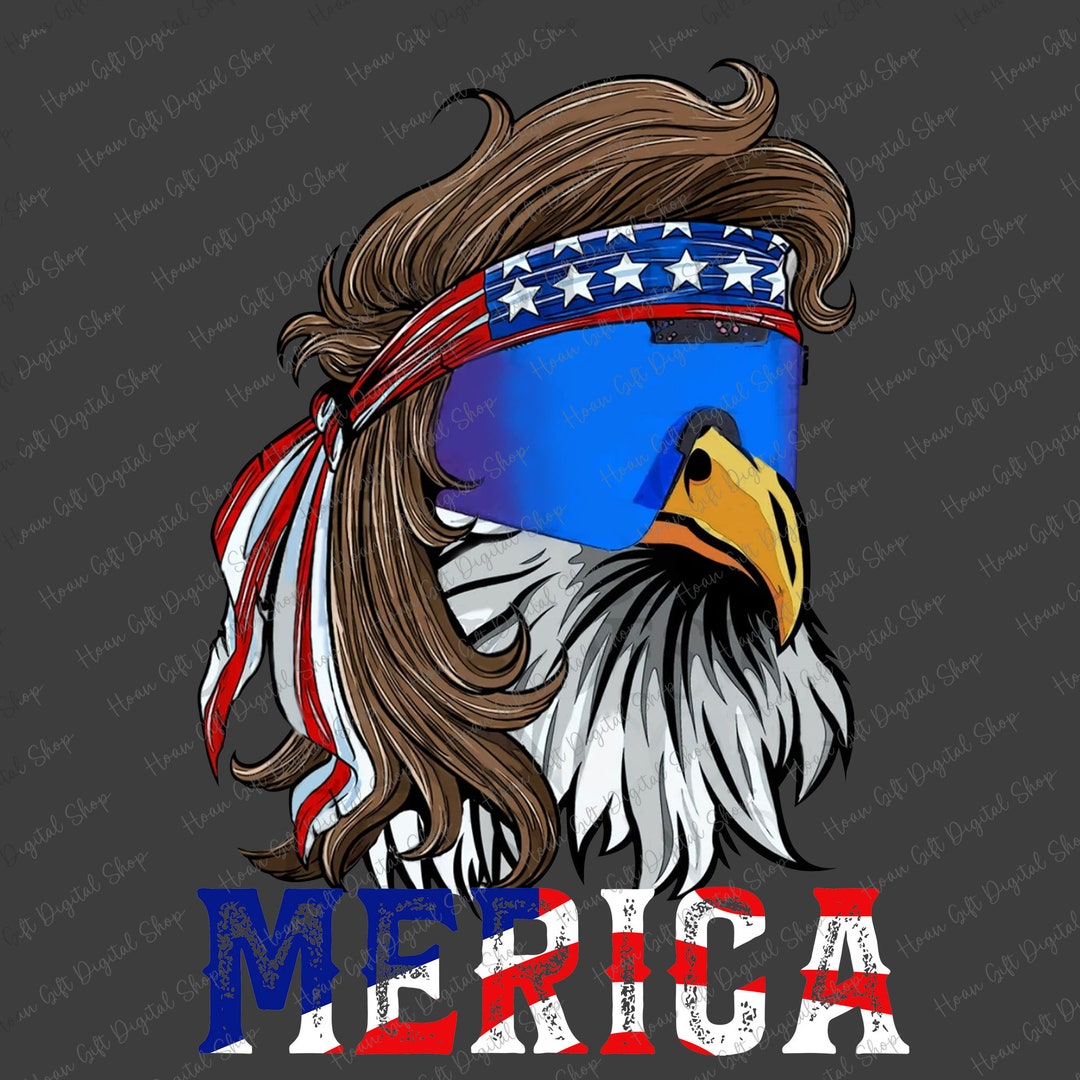 Merica Mullet Eagle PNG, American Eagle Png, Vintage Eagle 4th of July Png, Independence Day Png ...