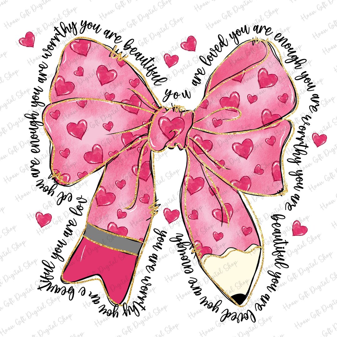 Pink Heart Bow PNG, Valentine Ribbon Design, Cute Love Clipart ...