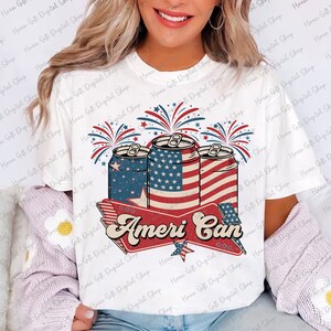 Ameri Can Png, Retro 4th of July Png, Beer American Flag Png, Beer Png, Party in the USA Png ...