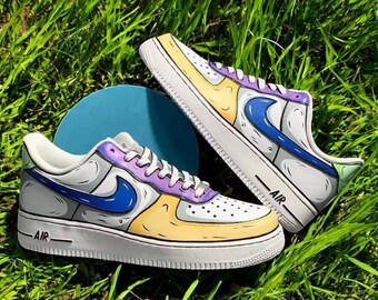 Colorful Cartoon Custom Air Force 1 Shoes, Custom Hand Painted Colorful ...