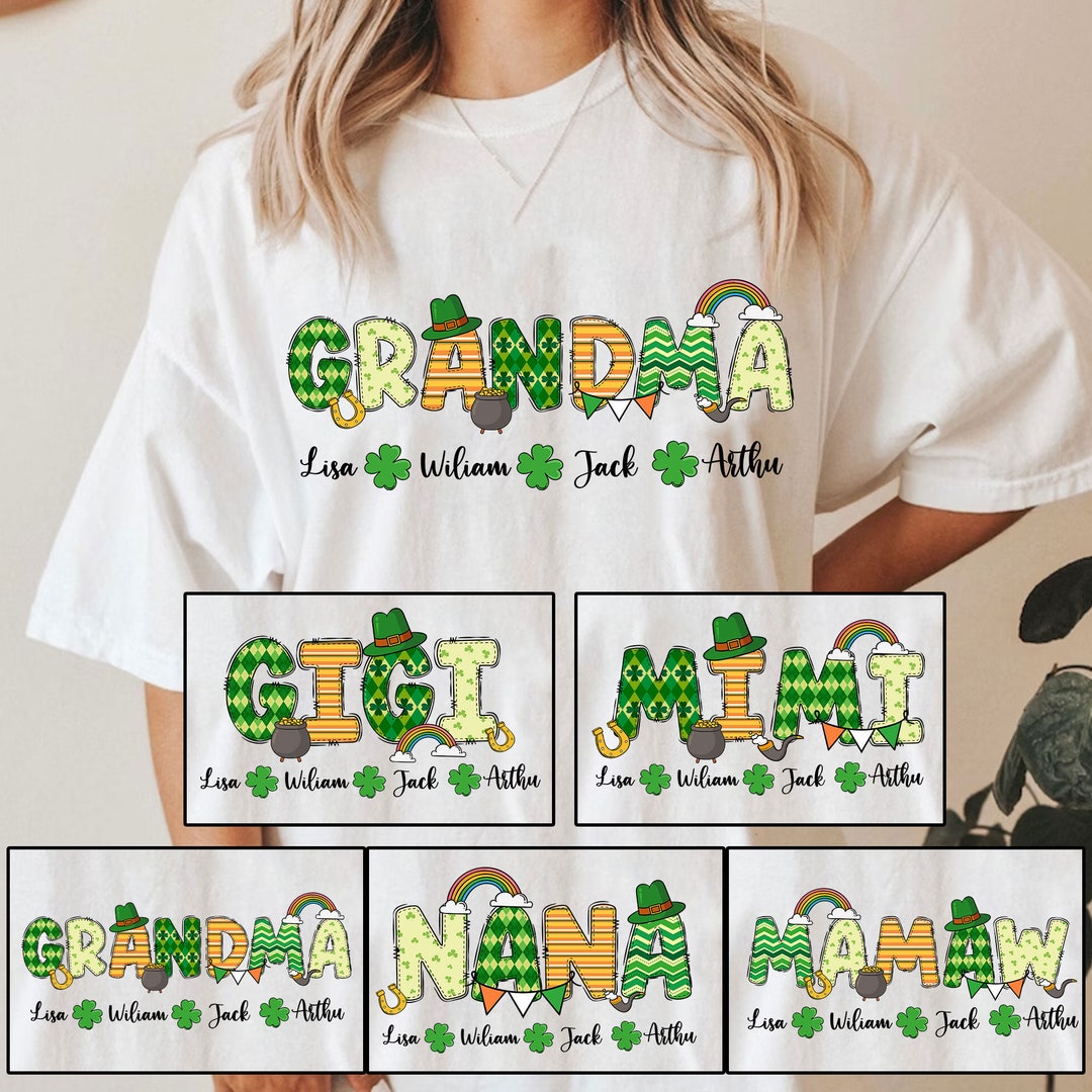 Personalized St Patrick Day Grandma Png, Grandma's Little Shamrocks ...