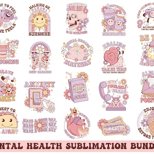 Mental Health PNG Bundle, Mental Health Design, Positive Png Bundle ...