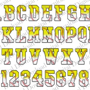 Sports Family Png Bundle Half Baseball Half Softball Number and ...