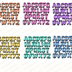 School Alphabet Bundle Png, School Png, Back to School Png Sublimation ...