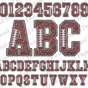 Alphabet Football Png, American Football Letters PNG Split, Football ...