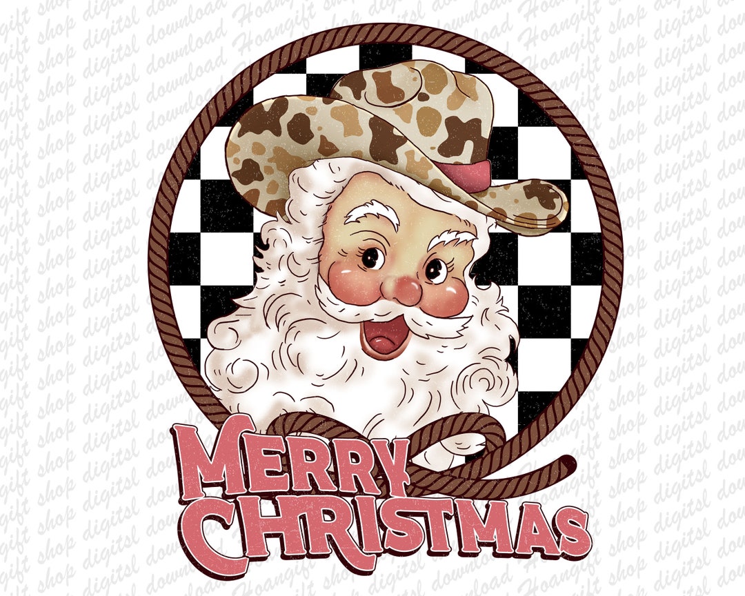 Merry Christmas Cowboy Santa Christmas PNG, Western Christmas Png ...
