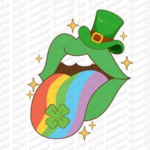St Patricks Day Tongue Out Lips PNG, St Patricks Lips Png, St Patrick ...