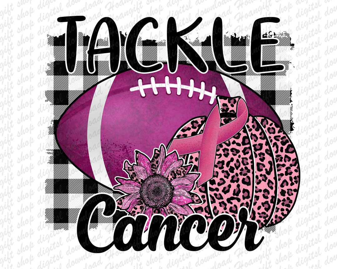 Tackle Cancer Png, Breast Cancer Awareness, Football Ball Leopard Print ...