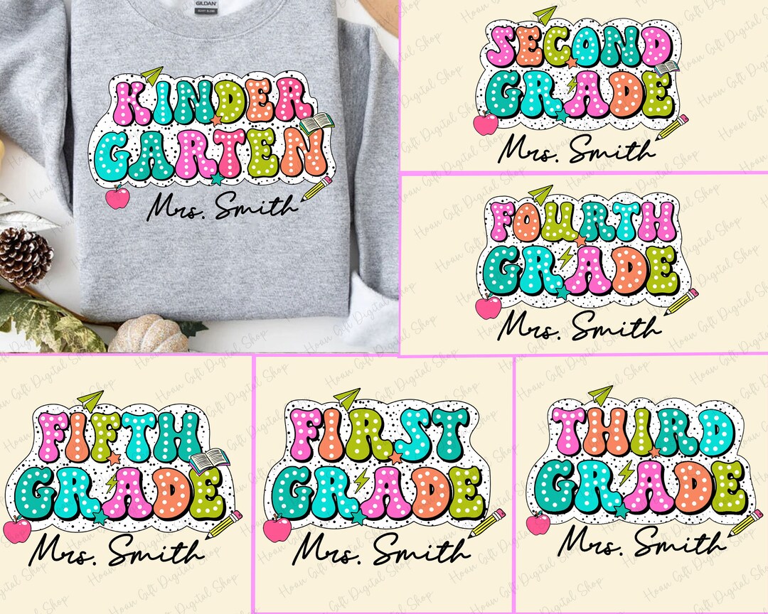 Retro Back to School Bundle Png, First Day of School, School Png, Retro ...