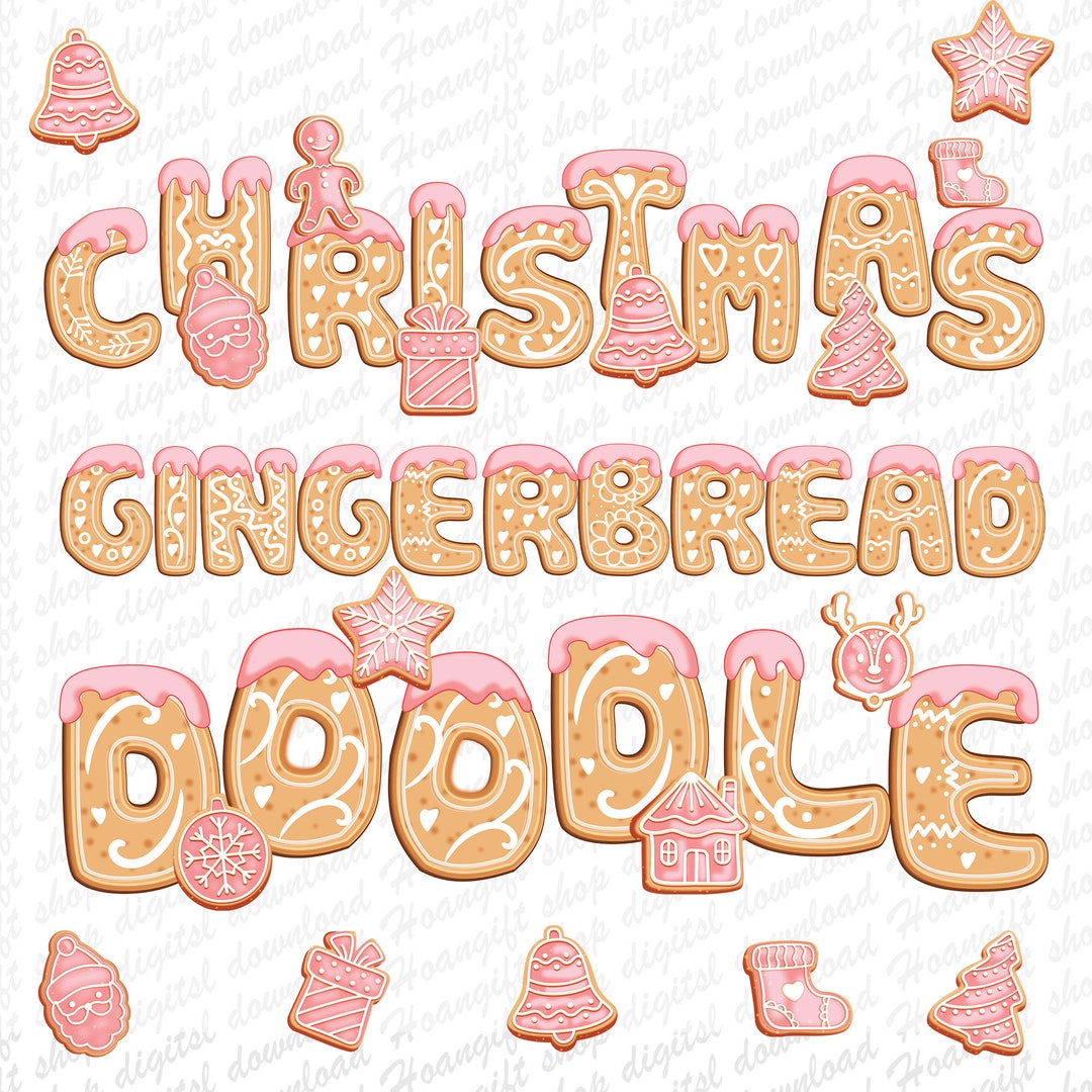 Christmas Gingerbread Alphabet, Gingerbread Cookie Letters Numbers ...