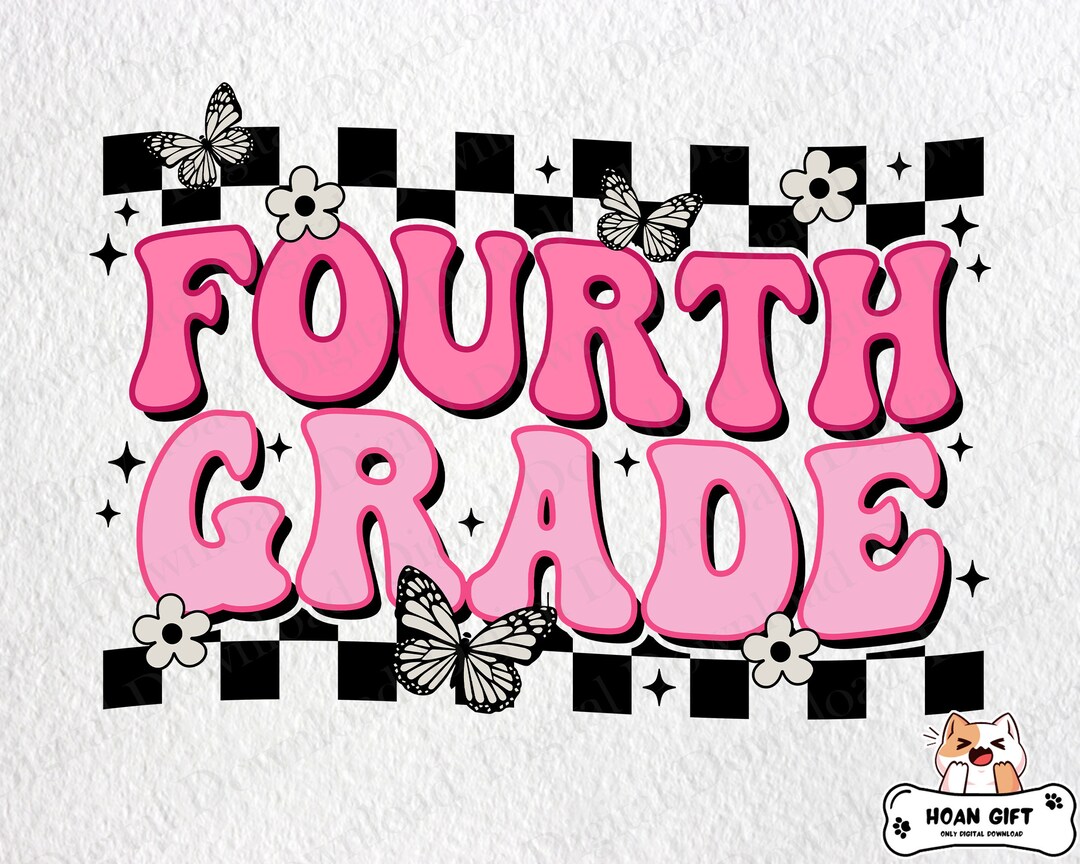 Fourth Grade Svg, Back to School SVG, Retro Groovy Svg, First Day of ...