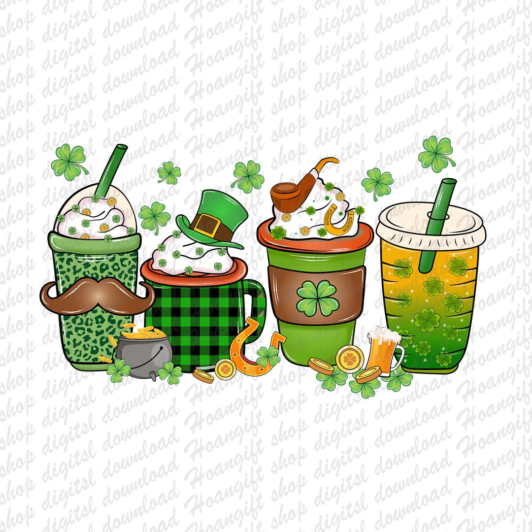 Happy St Patricks Png, Coffee Cup Png, Lucky a Latte Png, St Patricks ...