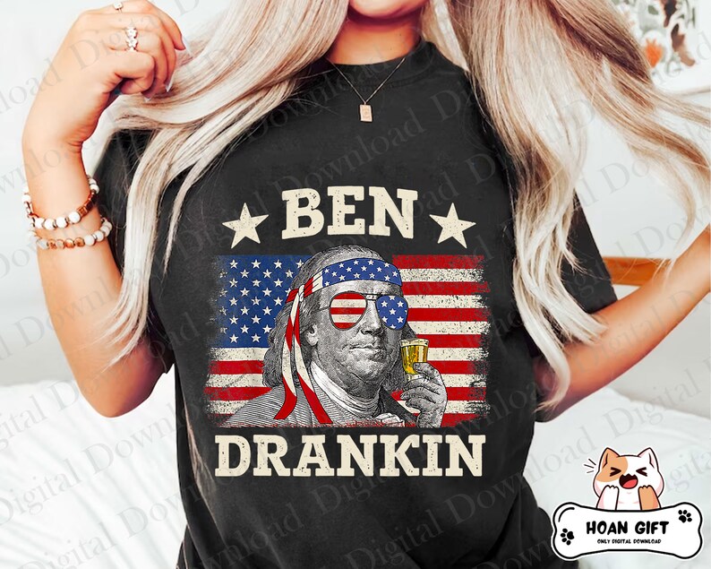 Ben Drankin Png Vintage 4th of July Png President Drinking - Etsy