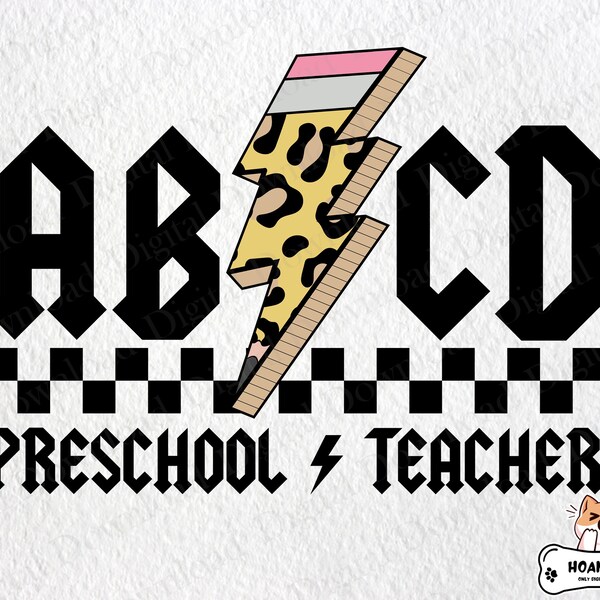 Abcd Preschool Teacher Png - Etsy