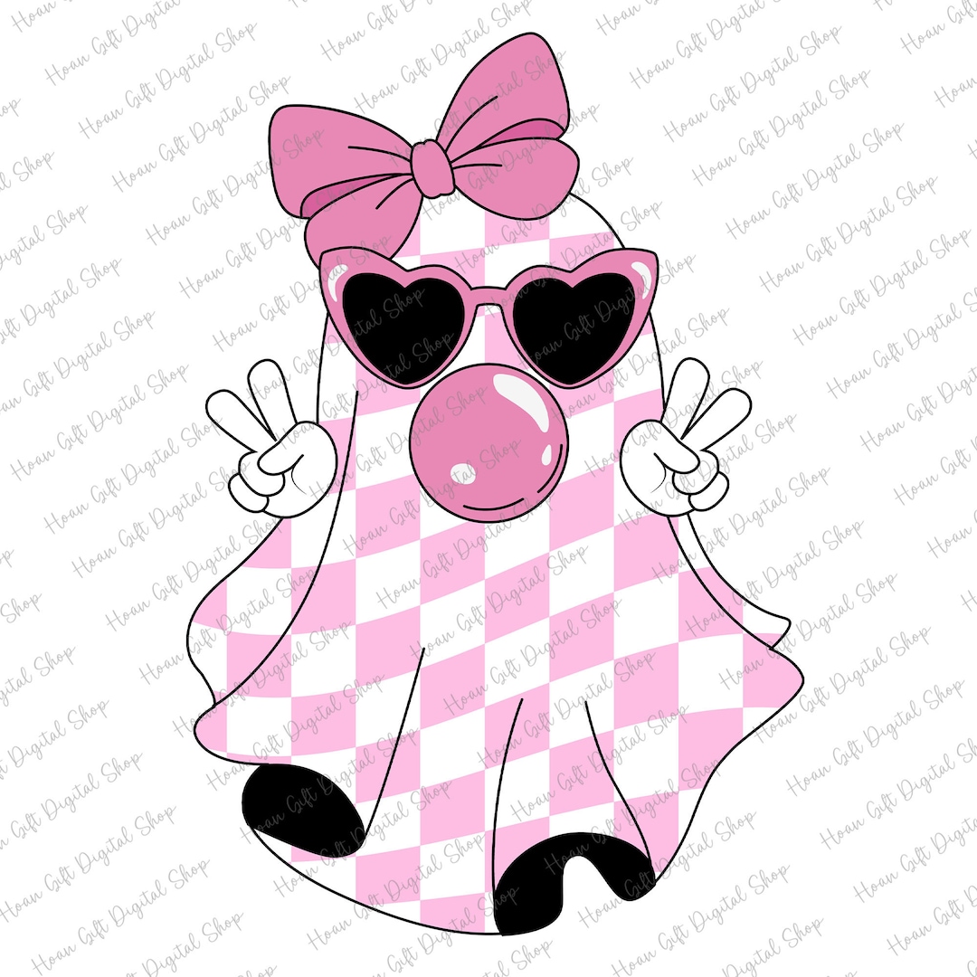 Pink Ghost Svg, Spooky Ghost, Autumn Sublimation Design, Halloween Png ...