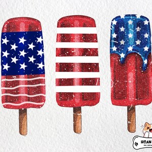 USA Flag Ice Cream 4th of July Png, Independence Day Png, the Fourth of ...