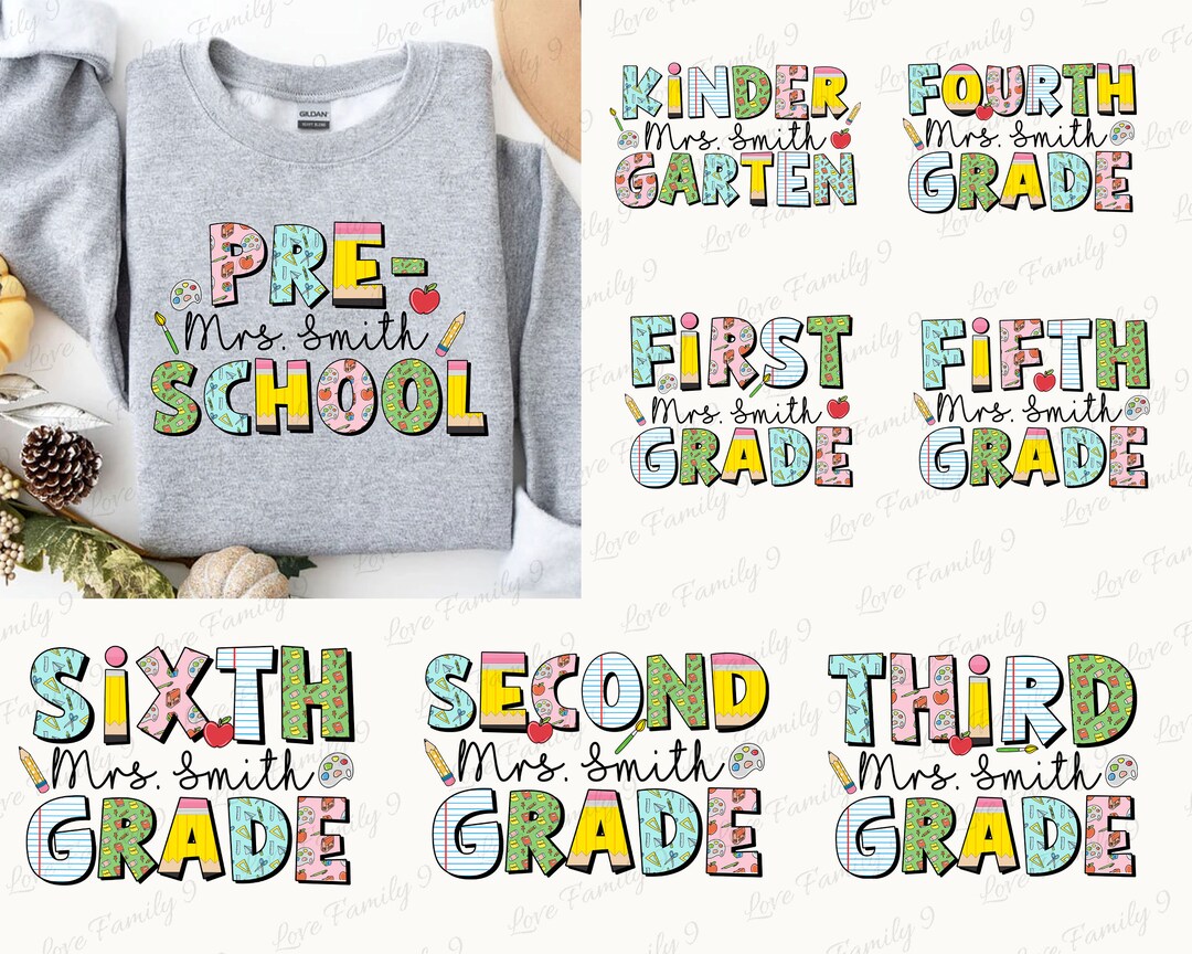 Pre-k Bundle Png, First Day of School, School Png, School Design ...