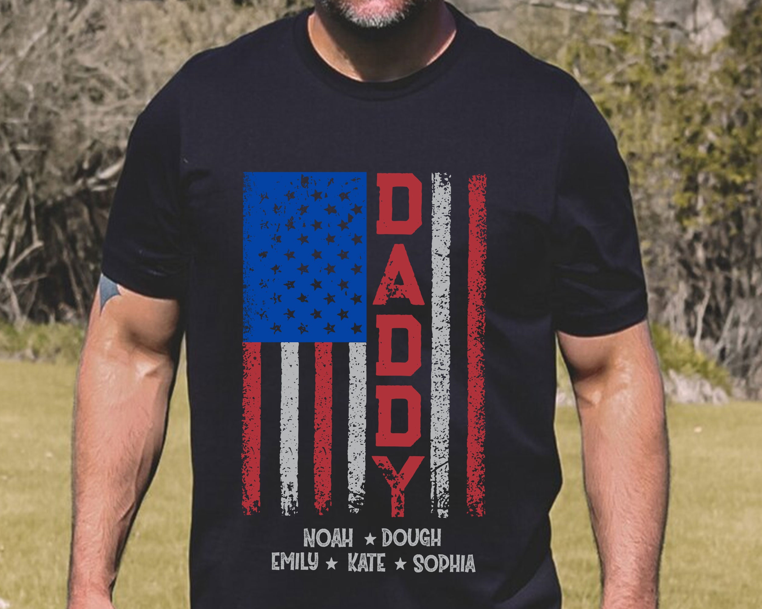 Personalized Daddy Png for Fathers Day Flag America Png - Etsy